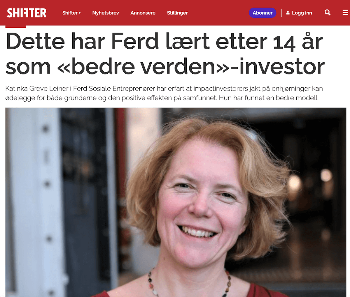 Dette har Ferd lært etter 14 år som «bedre verden»-investor | Ferd